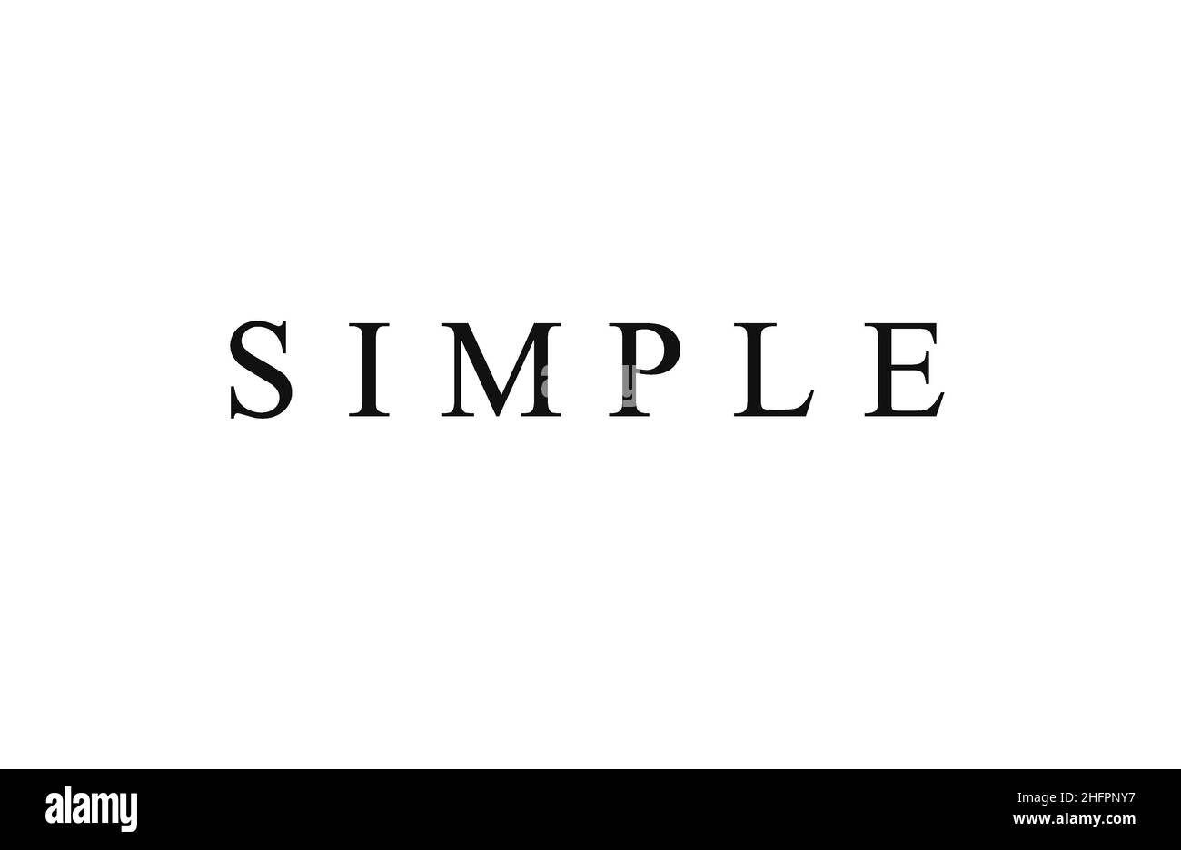 Keep it simple. Text design Stock Photo - Alamy