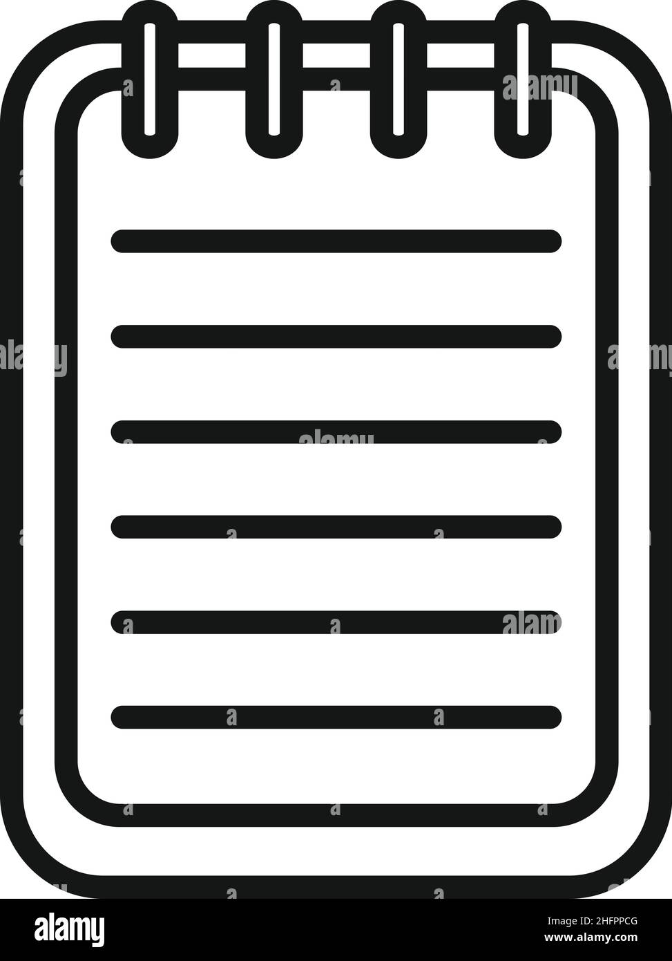 School notebook icon outline vector. Pen write. Notepad memo Stock ...