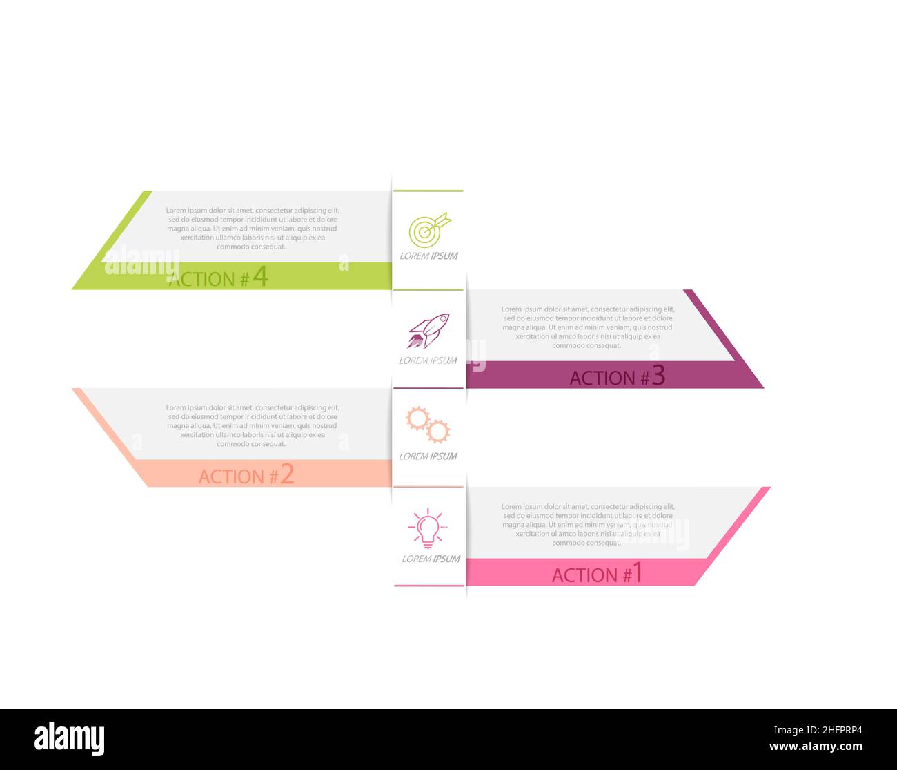 4 stages of development, improvement or training. Infographics with ...