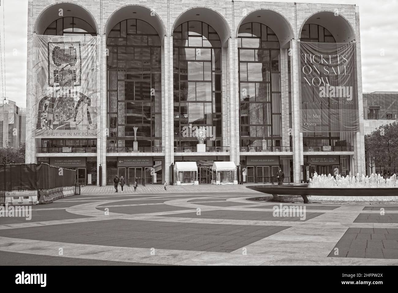 New York, NY, USA - Jan 17, 2022: Front view of Metropolitan Opera ...