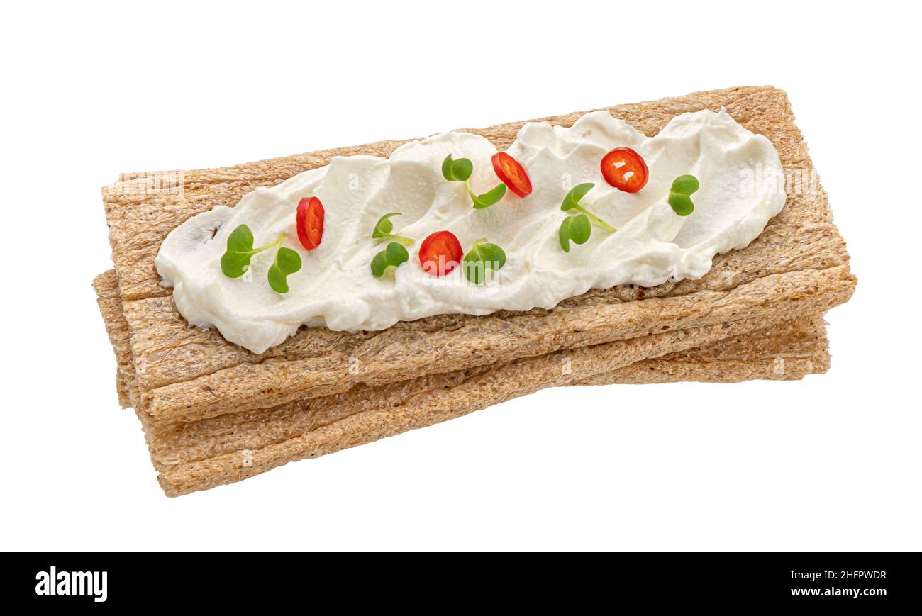 Rye crispbread isolated on white background Stock Photo - Alamy