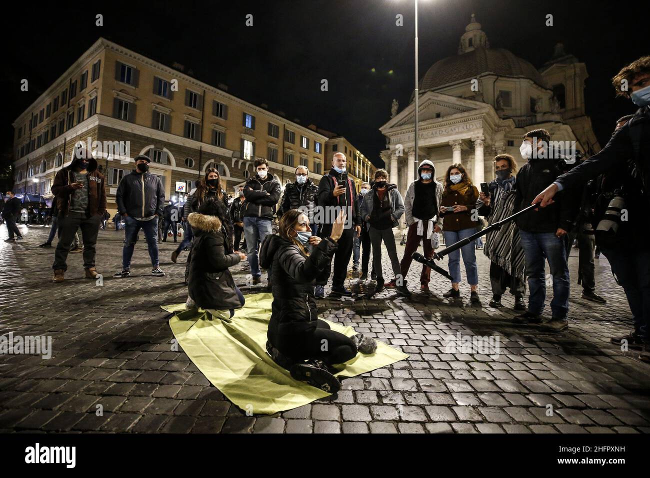 Cecilia Fabiano/LaPresse October 24 , 2020 Roma (Italy) News : protest ...