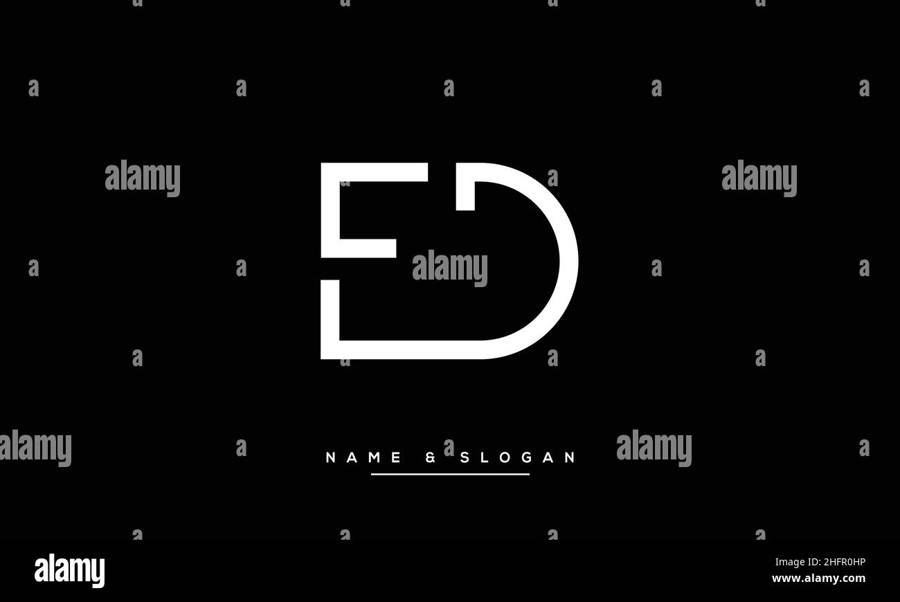 Ed Logo Design Black and White Stock Photos & Images - Alamy