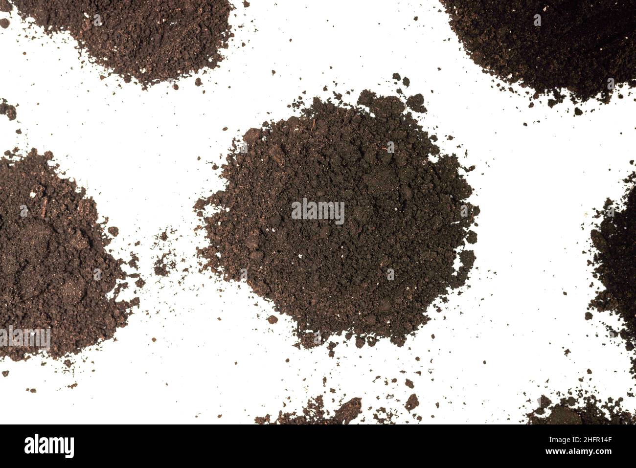 Black land for plant isolated on white background. Ground pattern Stock ...