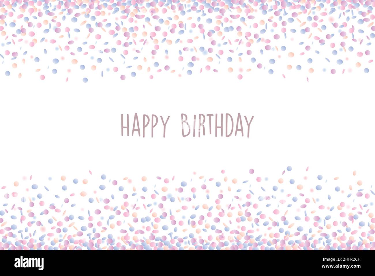 happy birthday confetti background in colorful pastel colors Stock ...