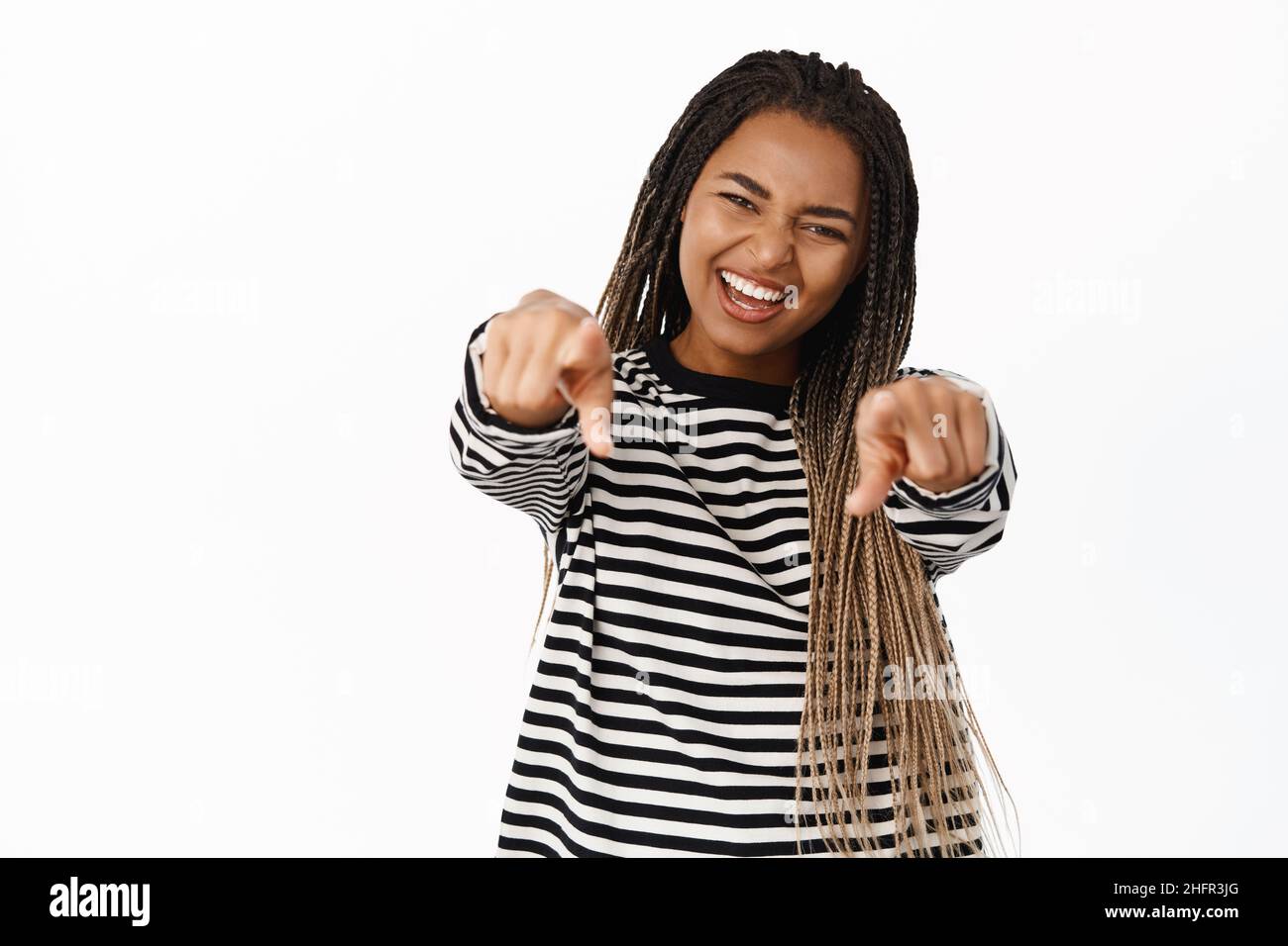 Its You Congrats Sassy Smiling African American Girl Pointing Fingers