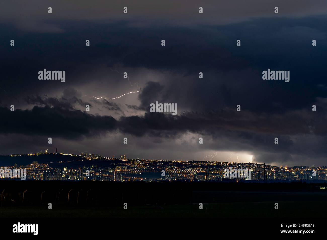 Lightning Storm - Israel Stock Photo - Alamy