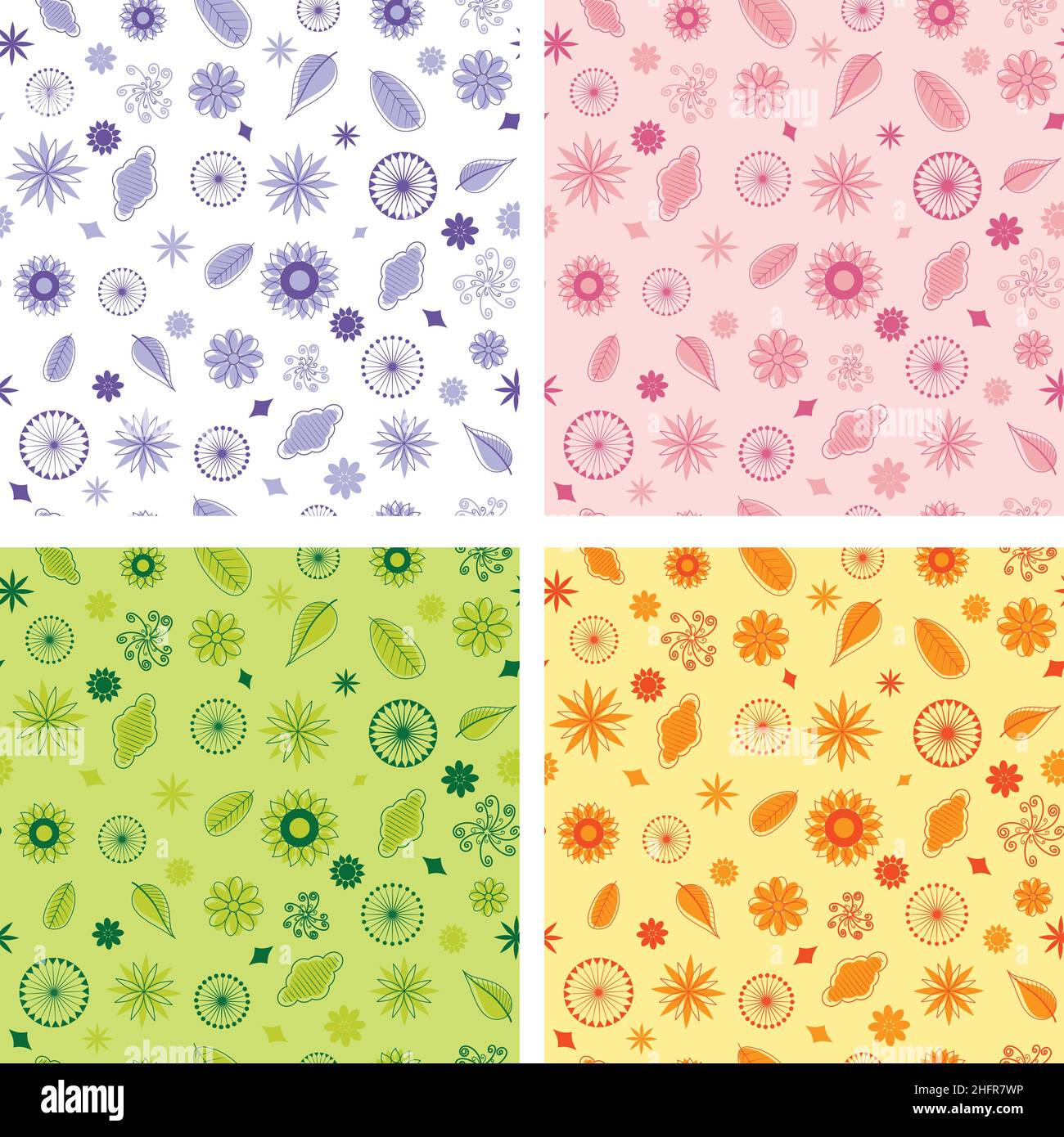 Floral Seamless Multicolor pattern, Vector design for paper, cover ...