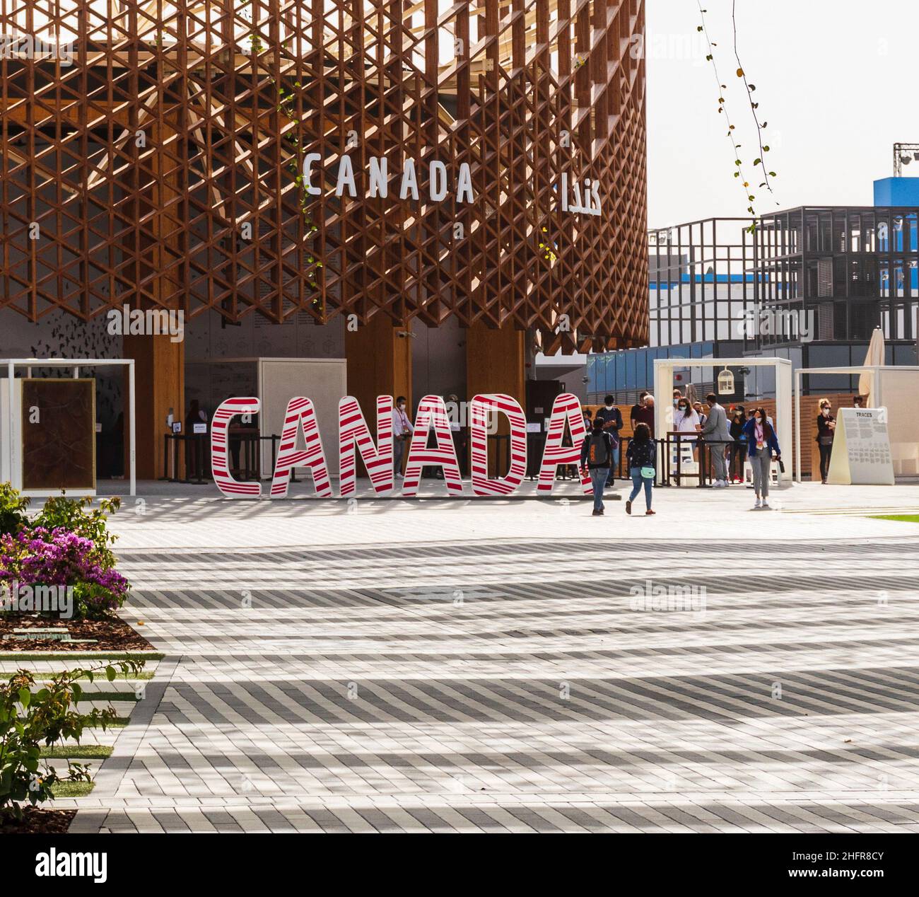 Dubai, UAE - 01.15.2022 Canada pavilion at sustainability district of ...