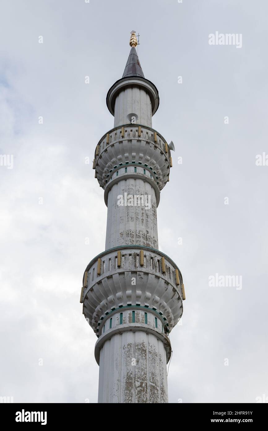 Minaret of the Soguksu Mahallesi Orta Camii. Exterior of the Mosque at ...