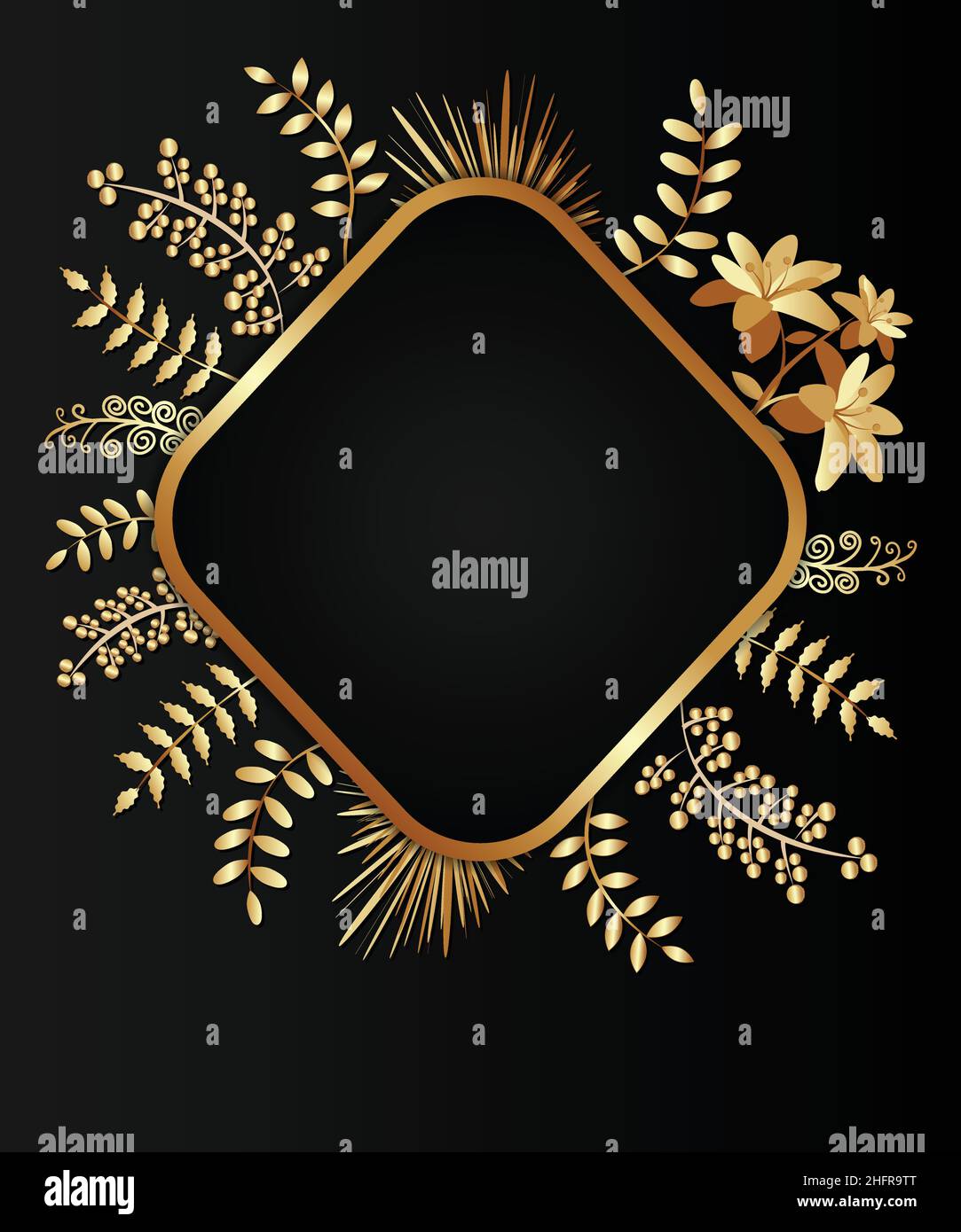 Graphic realistic frame tropical Stock Vector Images - Alamy