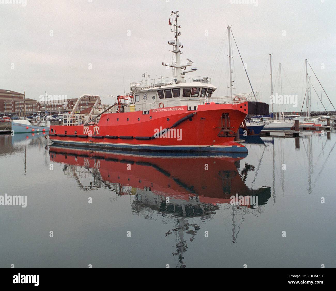 Hartlepool, UK - December 2021: A coastguard boat and other sailing ...