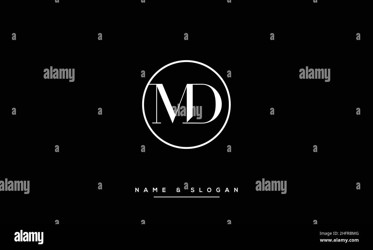MD, DM Abstract Letters Logo monogram Stock Vector Image & Art - Alamy