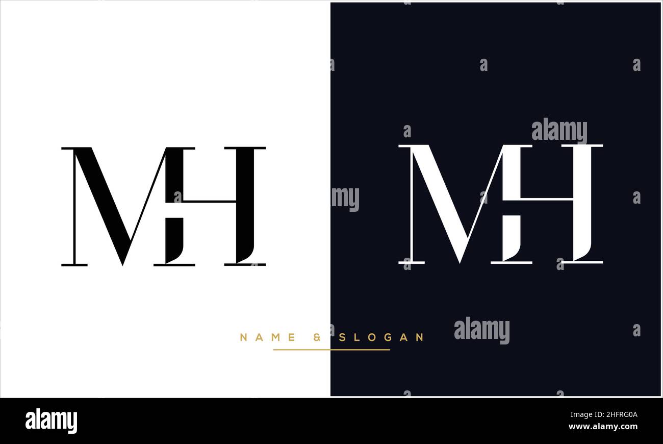 Hm real estate initials logo hi-res stock photography and images - Alamy