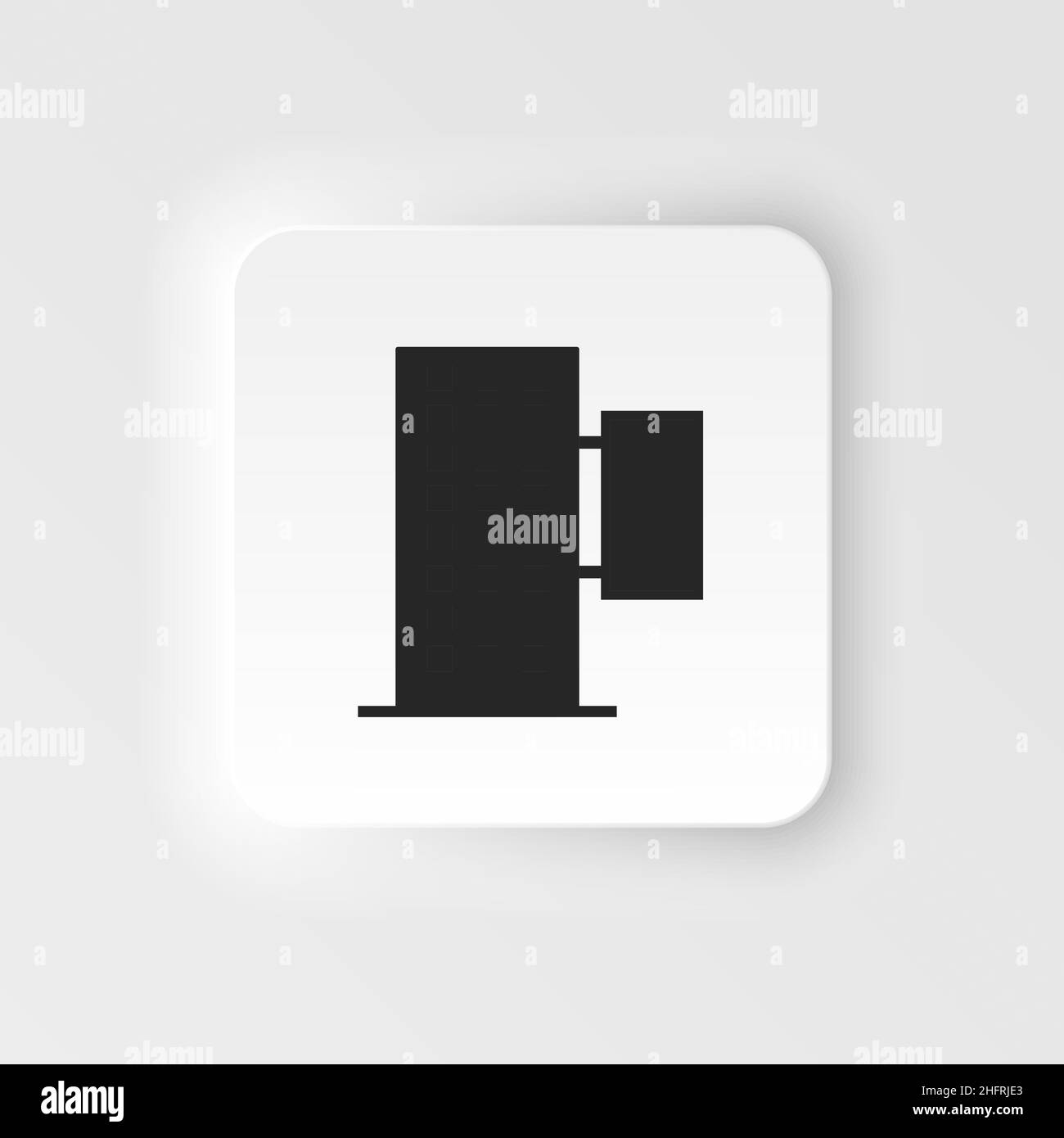 bilboard neumorphic style vector icon, place for advertising, bilboard ...