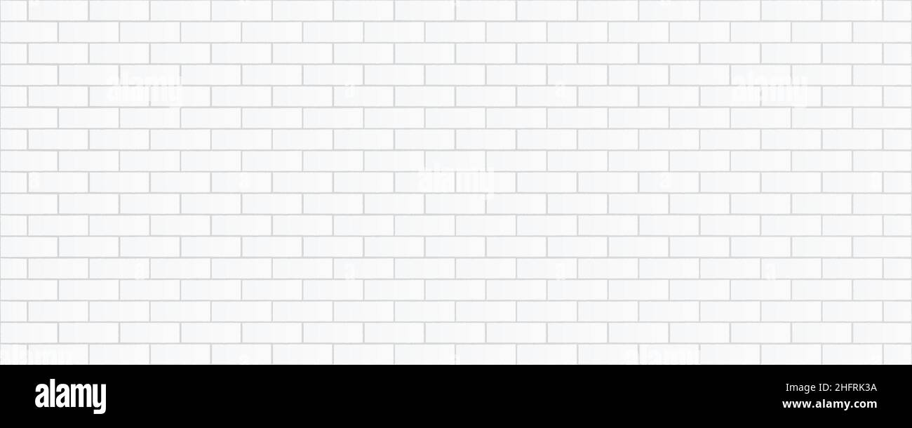 White brick block wall texture wallpaper background vector banner ...