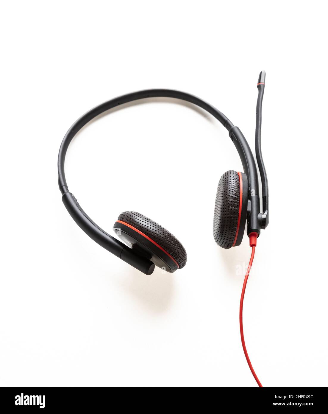 Call center headset isolated on white background. Customer support ...