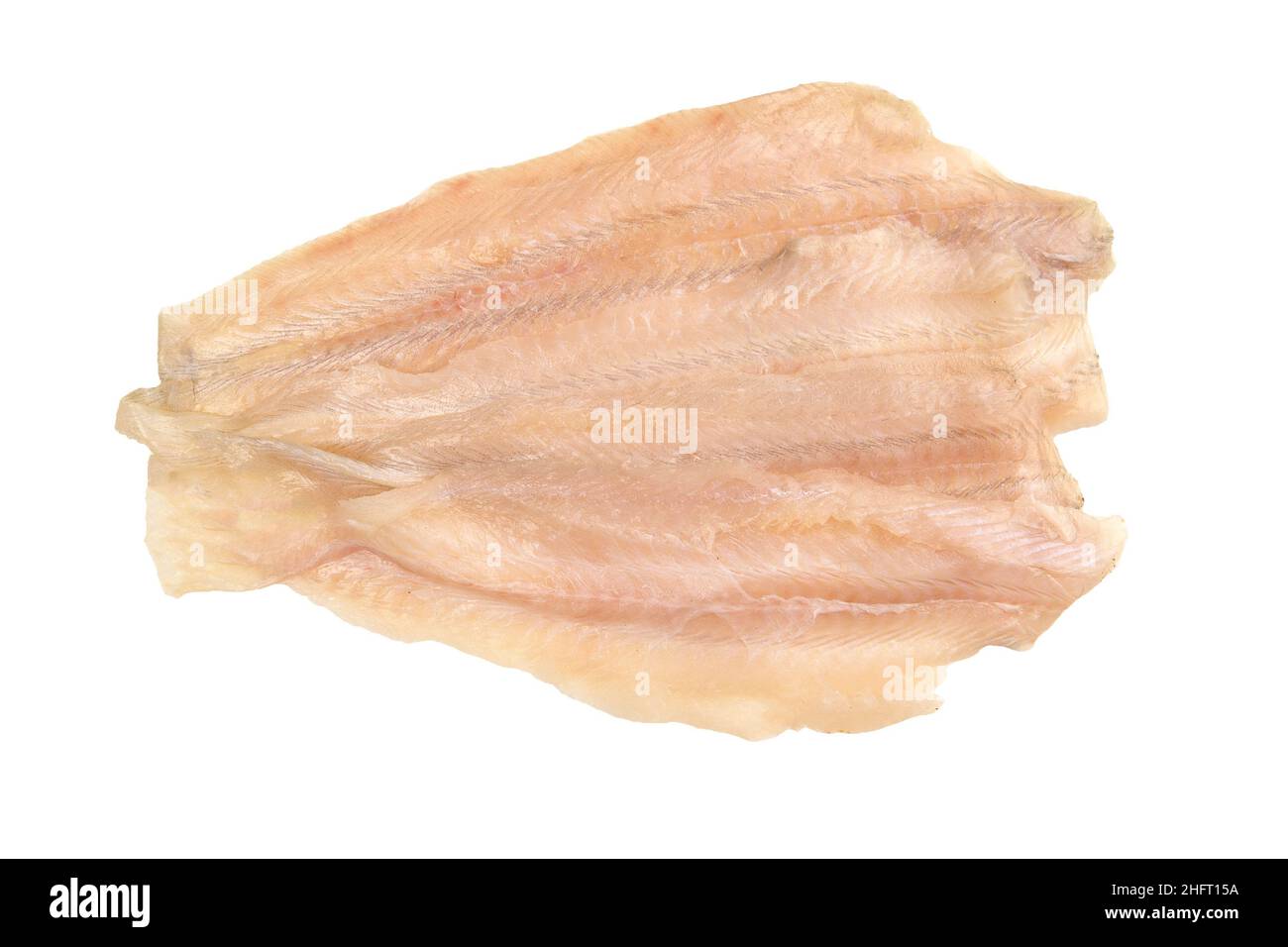 raw white fish fillet on a white background Stock Photo - Alamy
