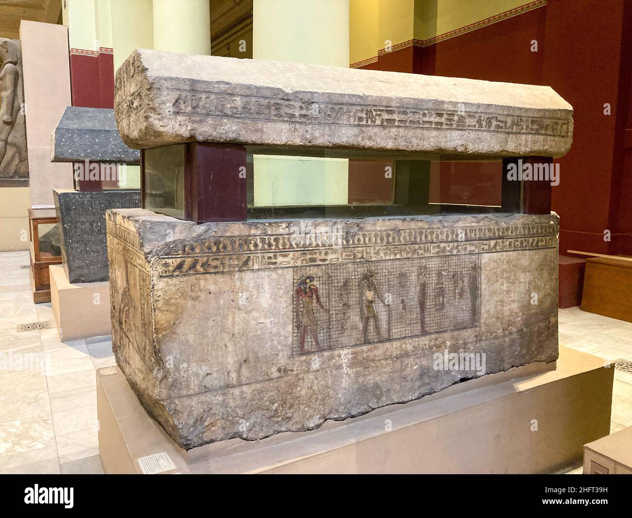 The egyptian museum egypt sarcophagi hi-res stock photography and ...