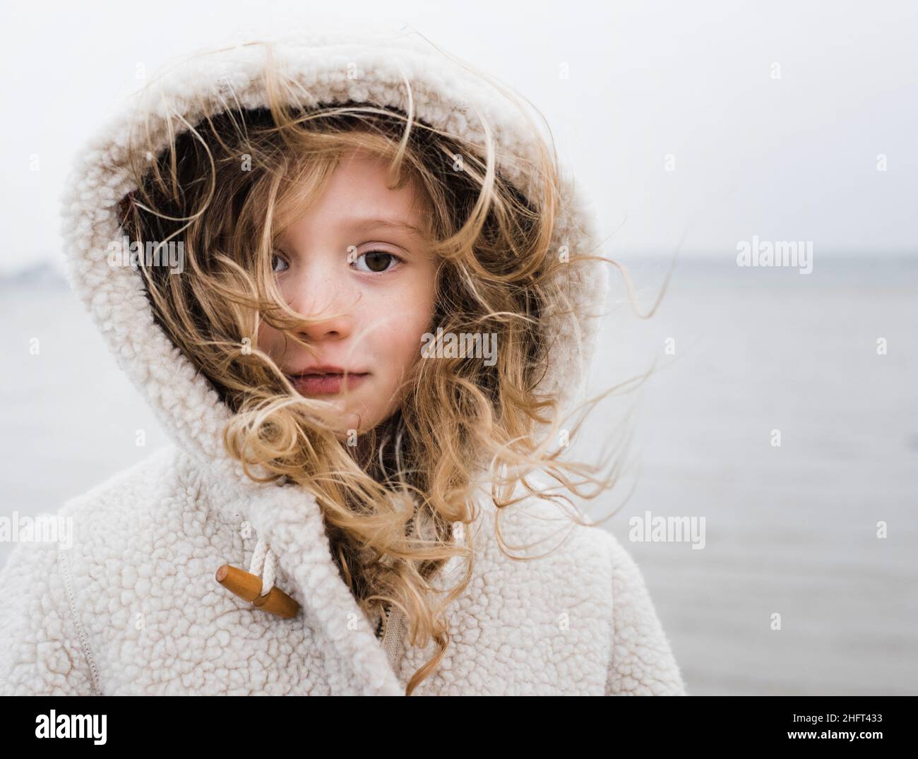 Child wind blowing in face hi-res stock photography and images - Alamy