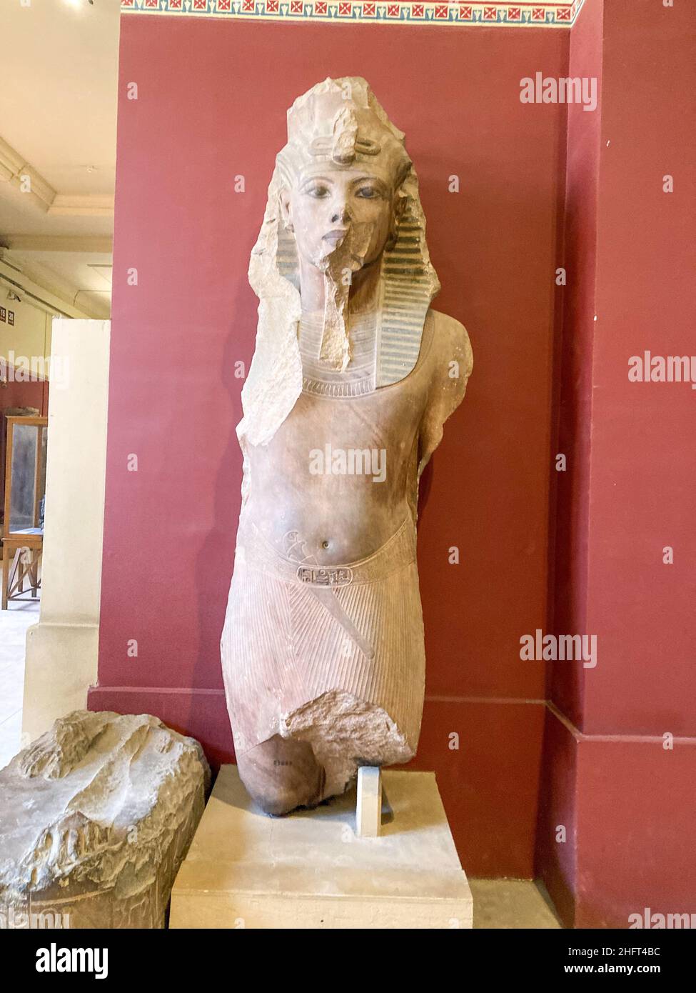 Statues of gods inside of the Museum of Egyptian Antiquities in Cairo ...
