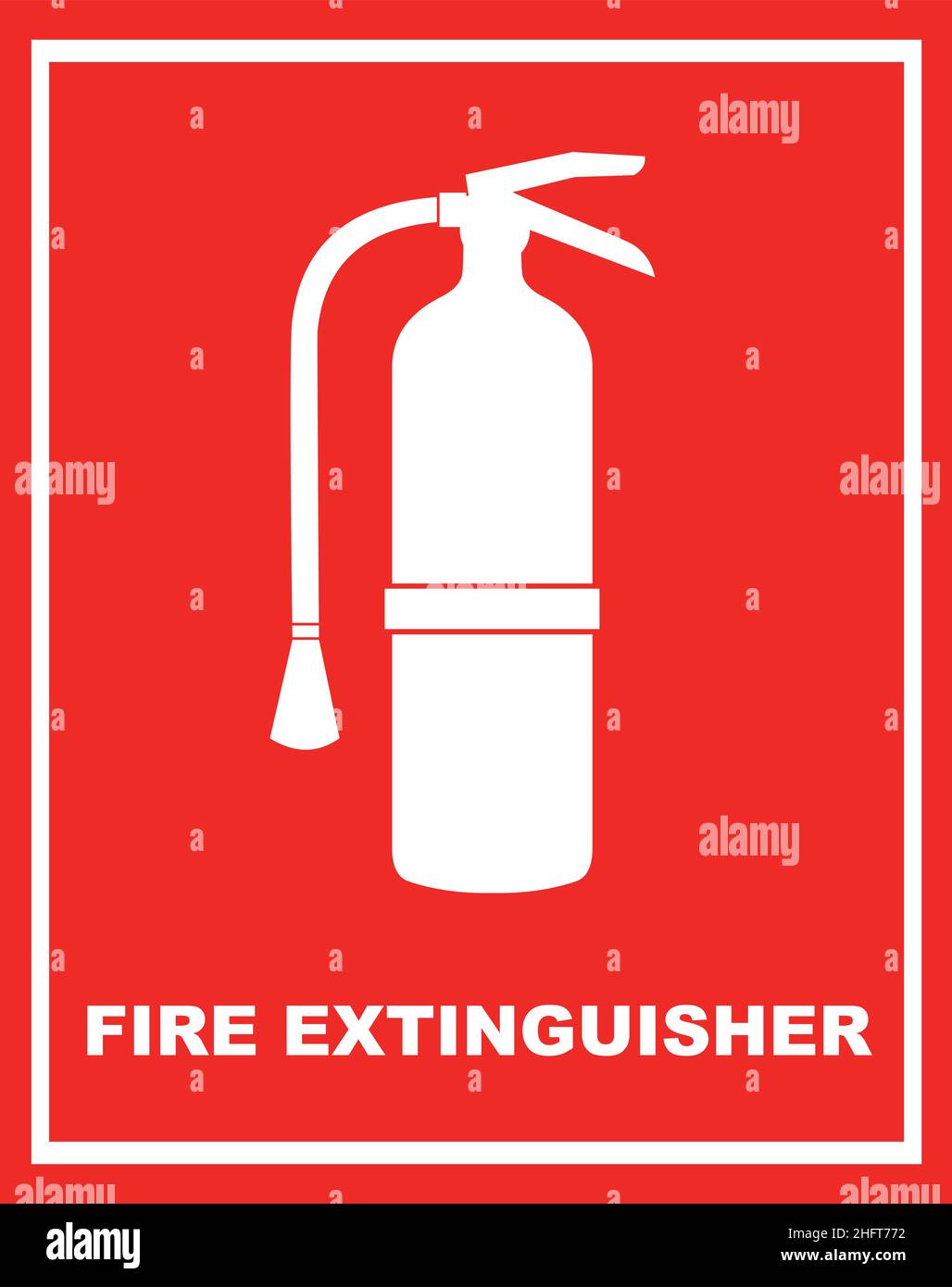 Vector illustration of fire extinguisher signage Stock Vector Image ...