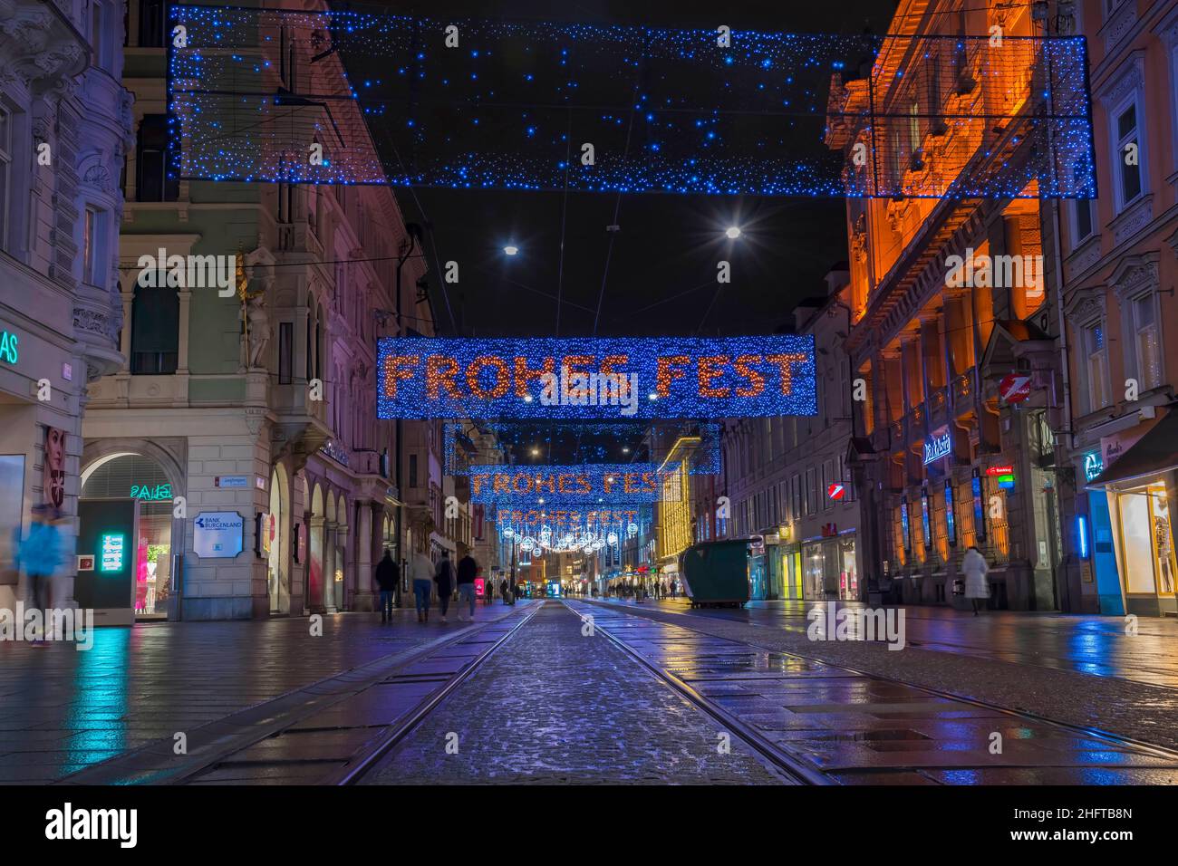 Graz, Austria-December 02, 2021: Beautiful Christmas decorations and ...