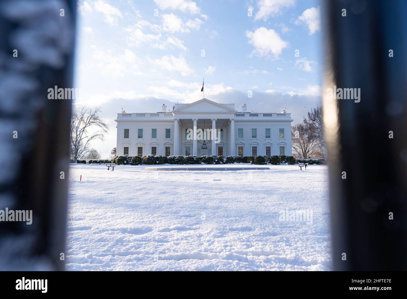 Washington dc white house snow hi-res stock photography and images - Alamy