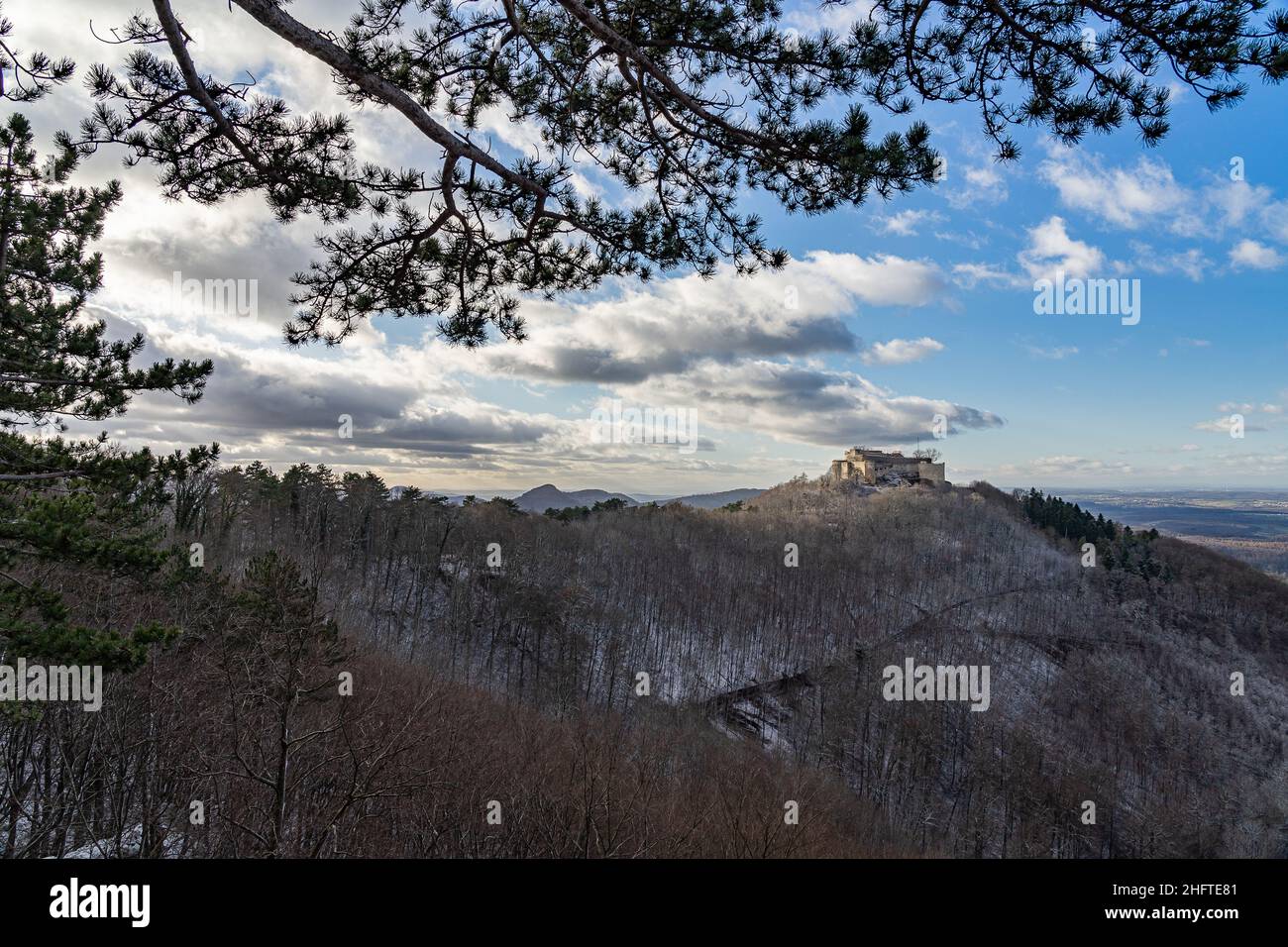 View around Hohen Neuffen Castle from the swabian alb in the direction ...