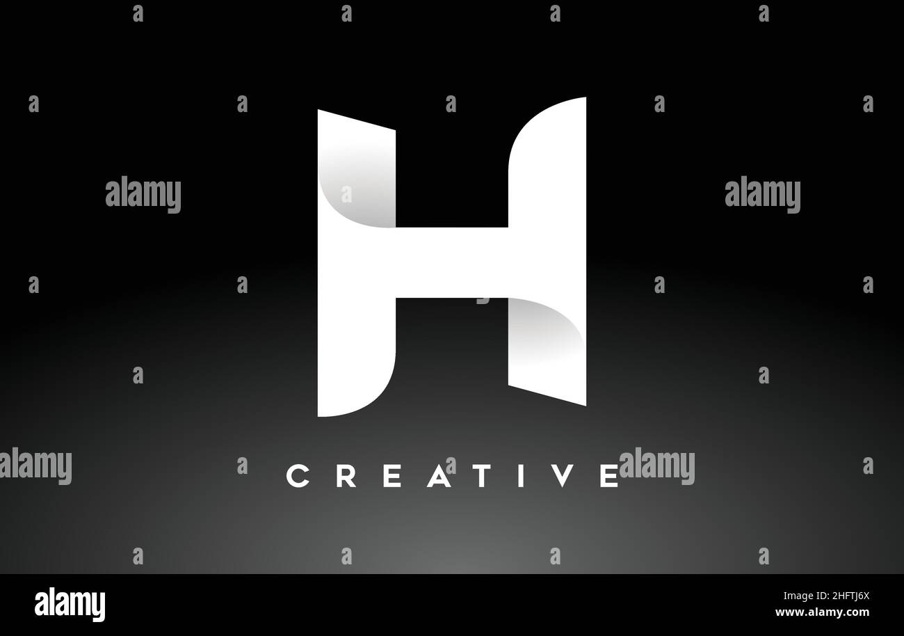 Elegant H Letter Logo Icon Design. White Letter H Logo Design with ...