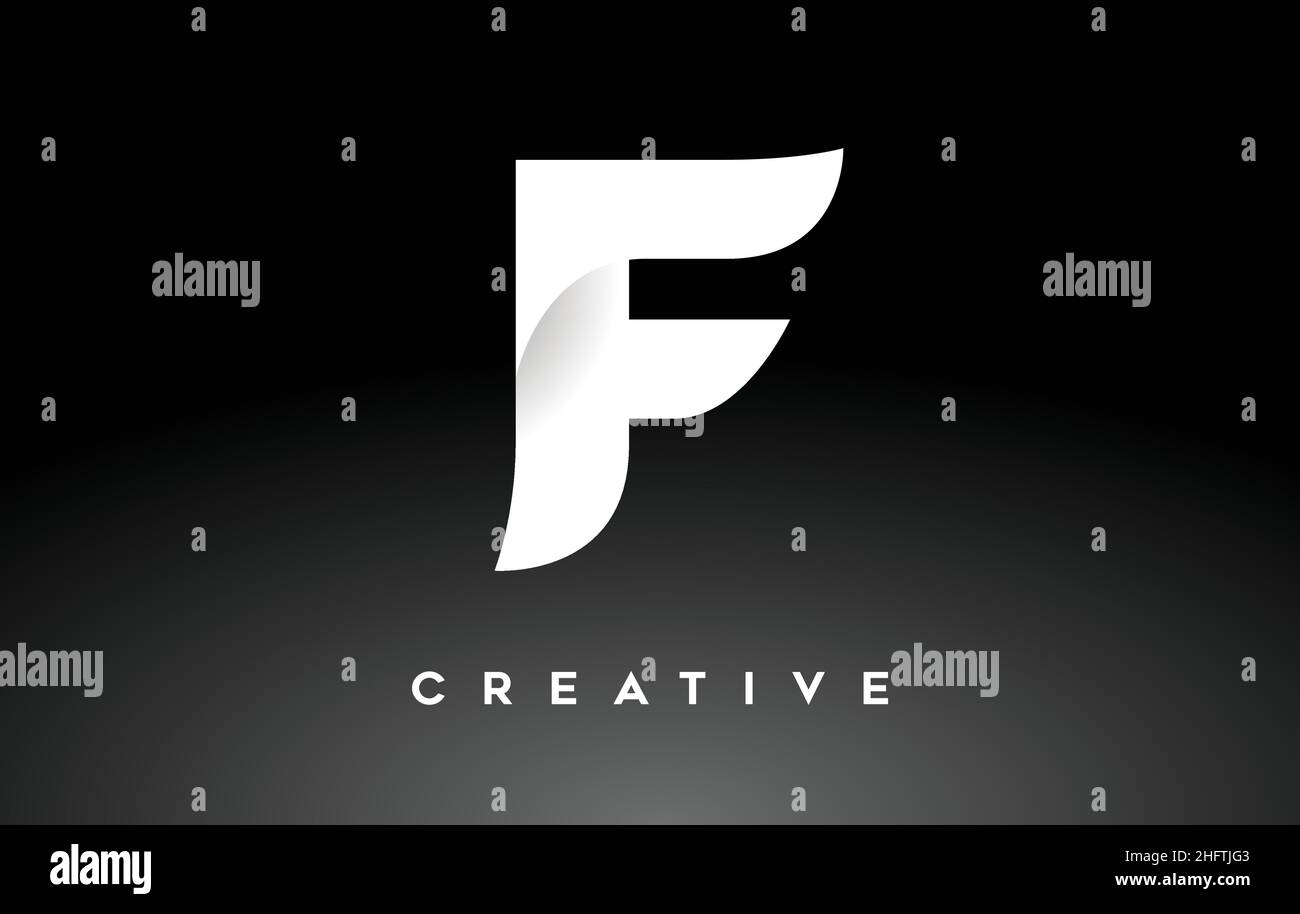 Elegant F Letter Logo Icon Design. White Letter F Logo Design with ...