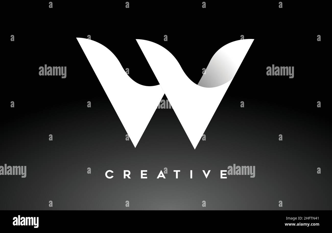 Elegant W Letter Logo Icon Design. White Letter W Logo Design with ...