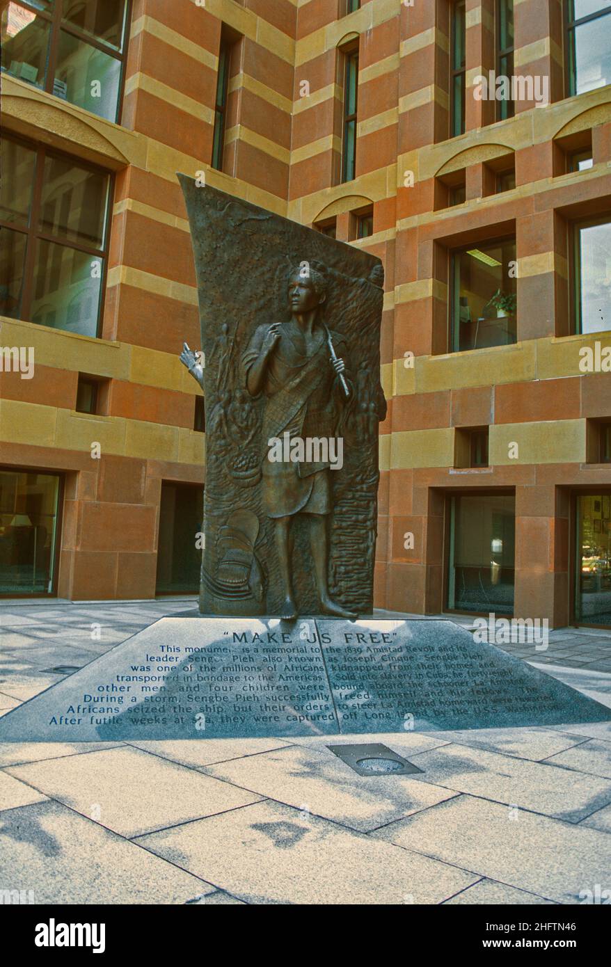 Amistad Memorial, Hartford, Connecticut, USA, commemorating Pieh Senbe ...