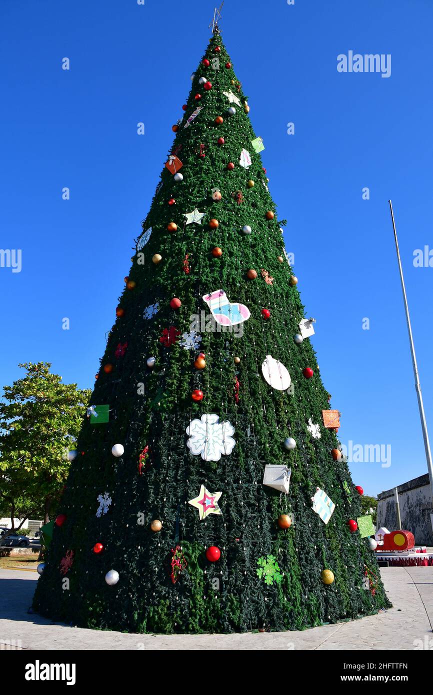 Christmas tree, San Francisco de Campeche, state of Campeche, Mexico ...