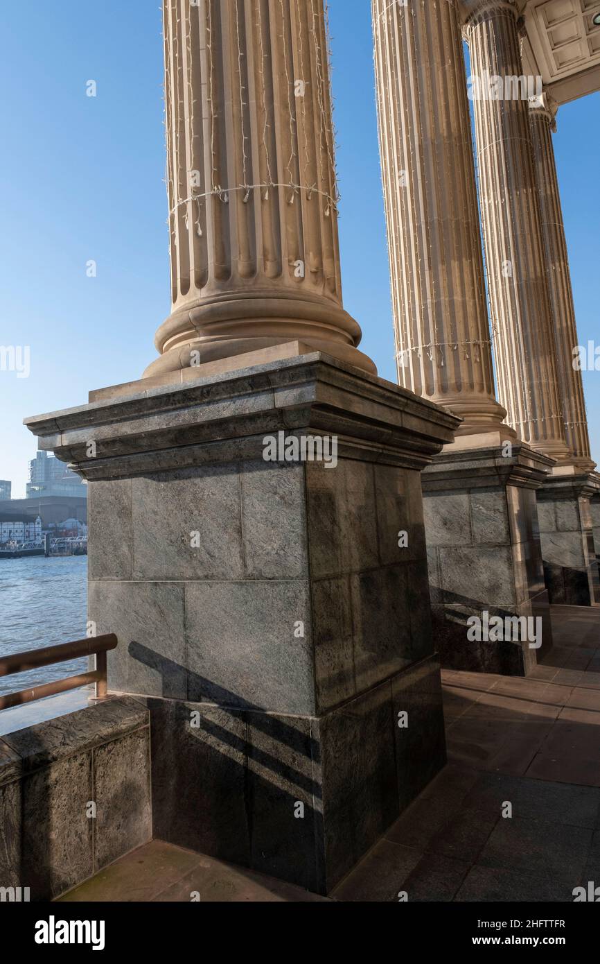 Columns of Vintners Hall on 14th January 2022 in London, United Kingdom ...