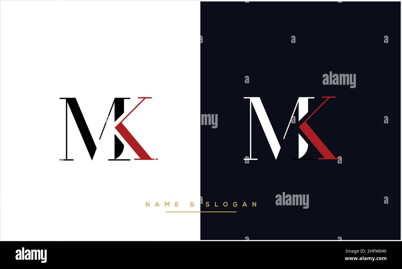 MK, KM Abstract Letters Logo monogram Stock Vector Image & Art - Alamy