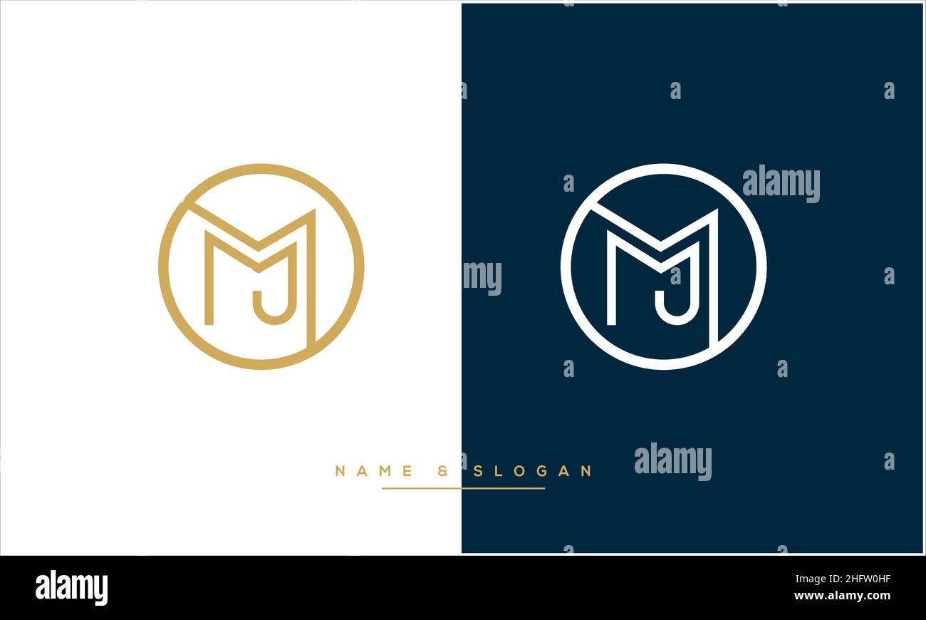 MJ, JM Abstract Letters Logo monogram Stock Vector Image & Art - Alamy