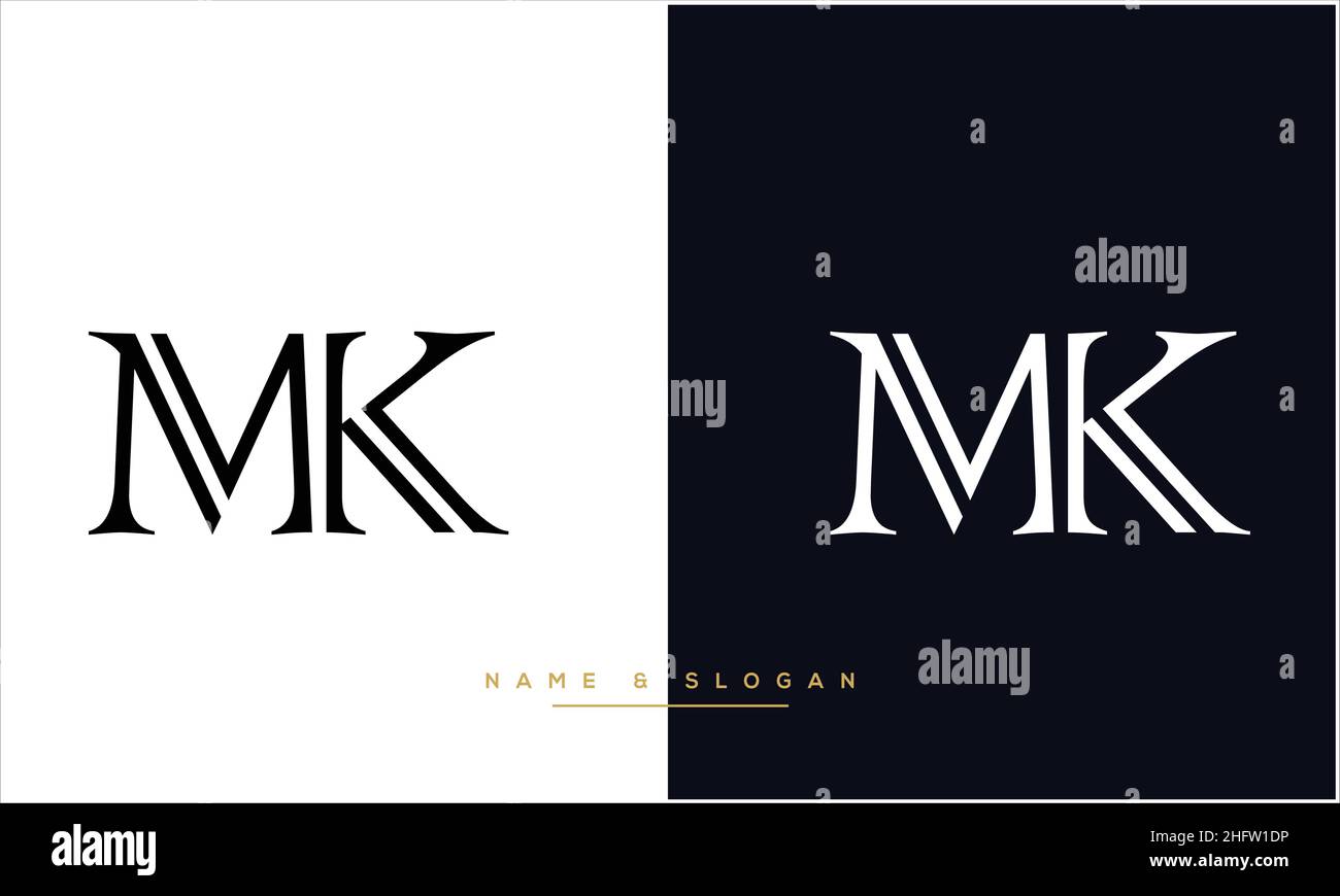 MK, KM Abstract Letters Logo monogram Stock Vector Image & Art - Alamy