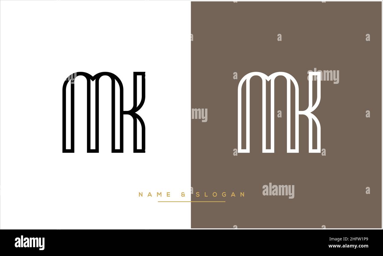 MK, KM Abstract Letters Logo monogram Stock Vector Image & Art - Alamy