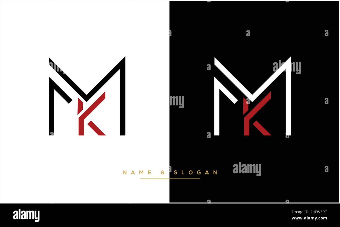 MK, KM Abstract Letters Logo monogram Stock Vector Image & Art - Alamy