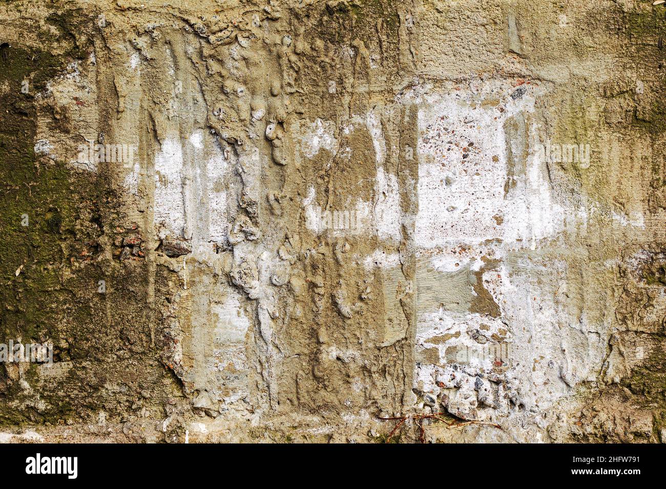 Abstract concrete, weathered with cracks and scratches. Landscape style ...