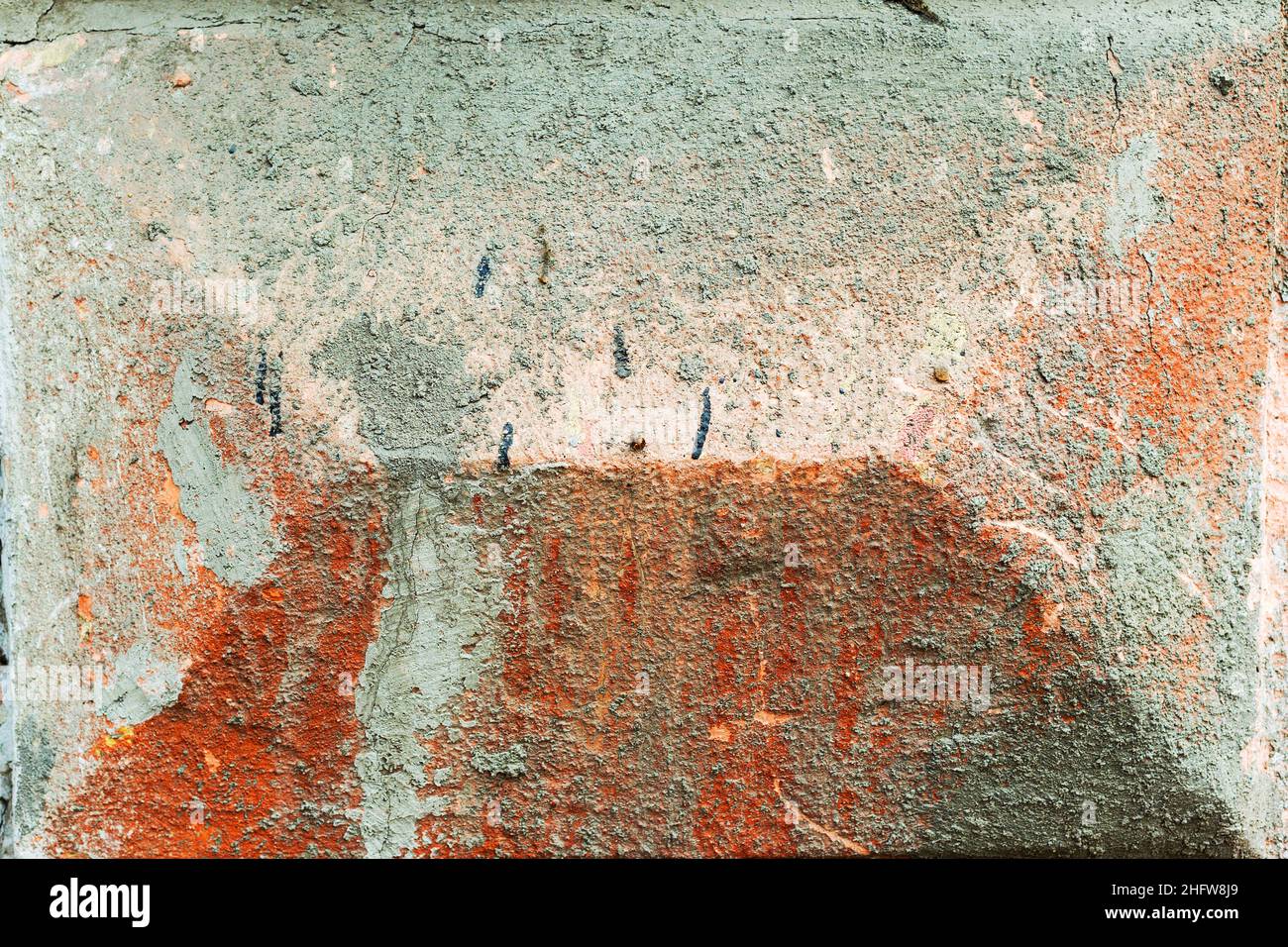 Abstract concrete, weathered with cracks and scratches. Landscape style ...