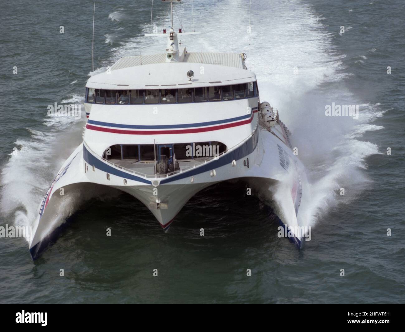 Condor 9 returning to Weymouth in the English Channel in 1991. Ordered ...
