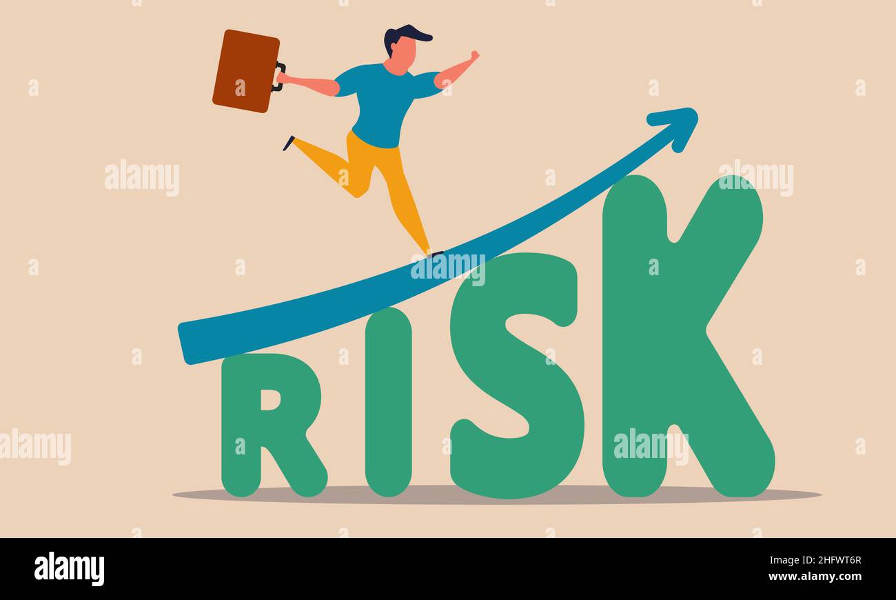 Risk invest finance and risky stock asset. Financial arrow growth high ...