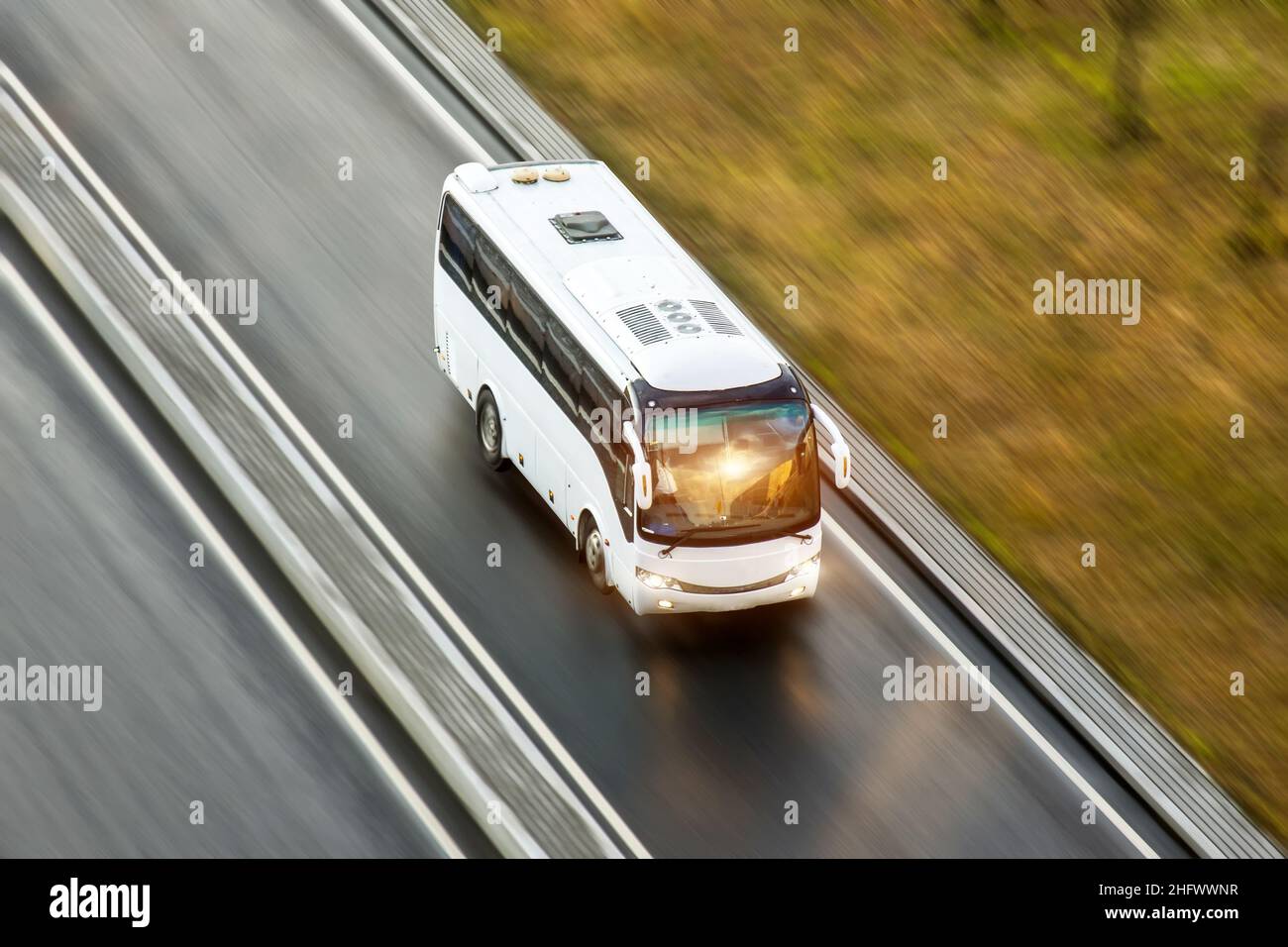 Bus ride sunset on highway hi-res stock photography and images - Alamy