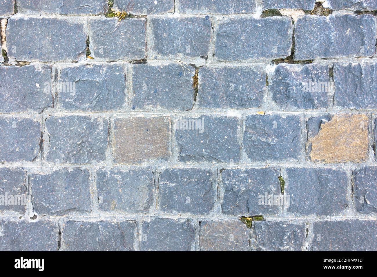 Ancient paving stone dark large stones texture Stock Photo - Alamy
