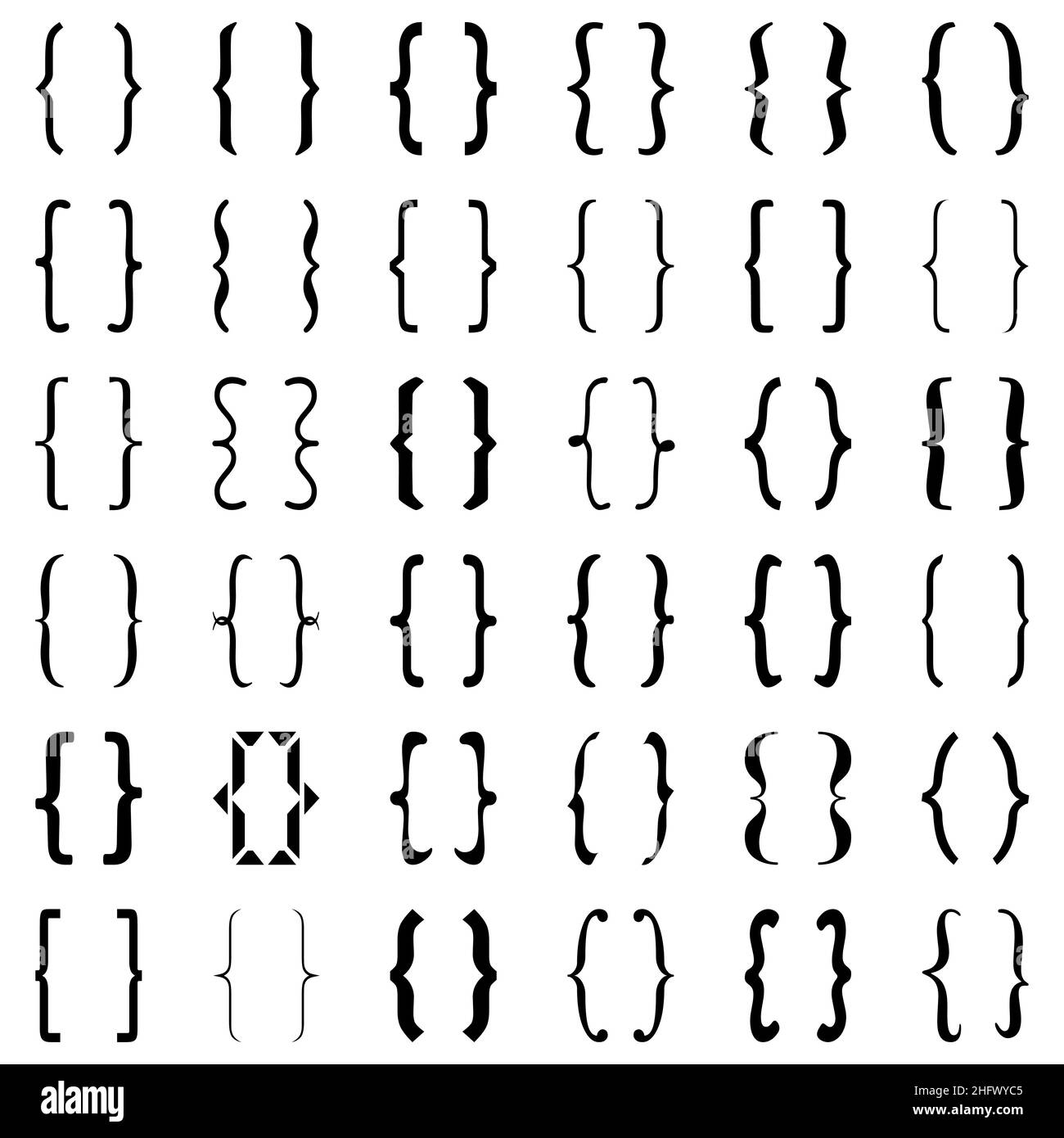 Different brackets hi-res stock photography and images - Alamy