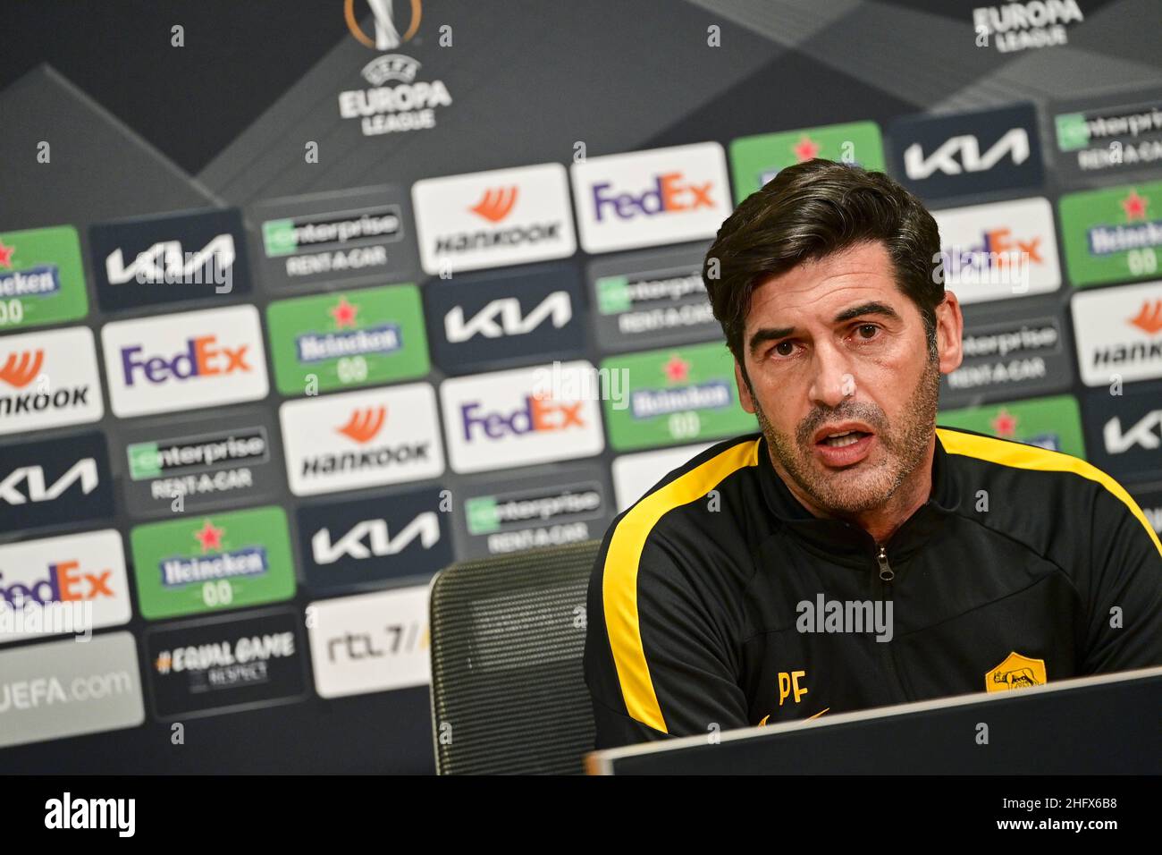 Fabio Rossi/AS Roma/LaPresse 07/04/2021 Amsterdam (NDL) Sport Soccer ...