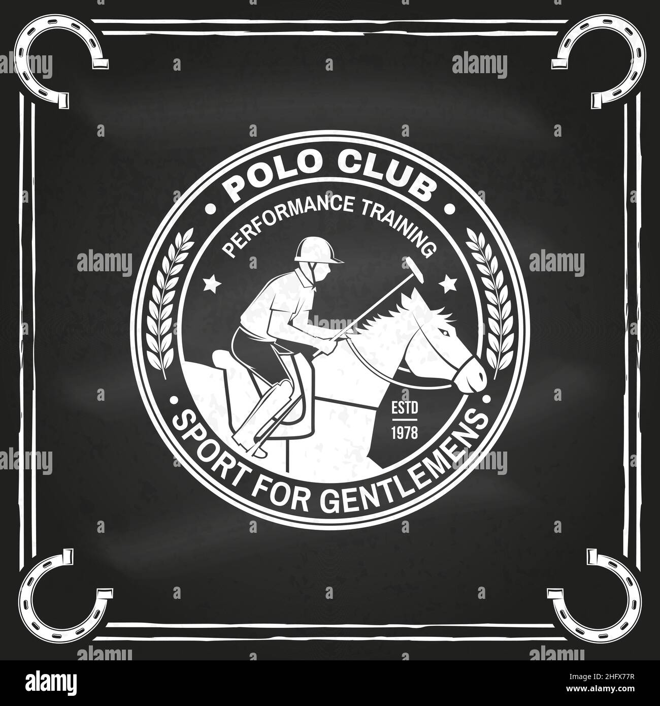 Polo club sport badge, patch, emblem, logo. Vector illustration ...