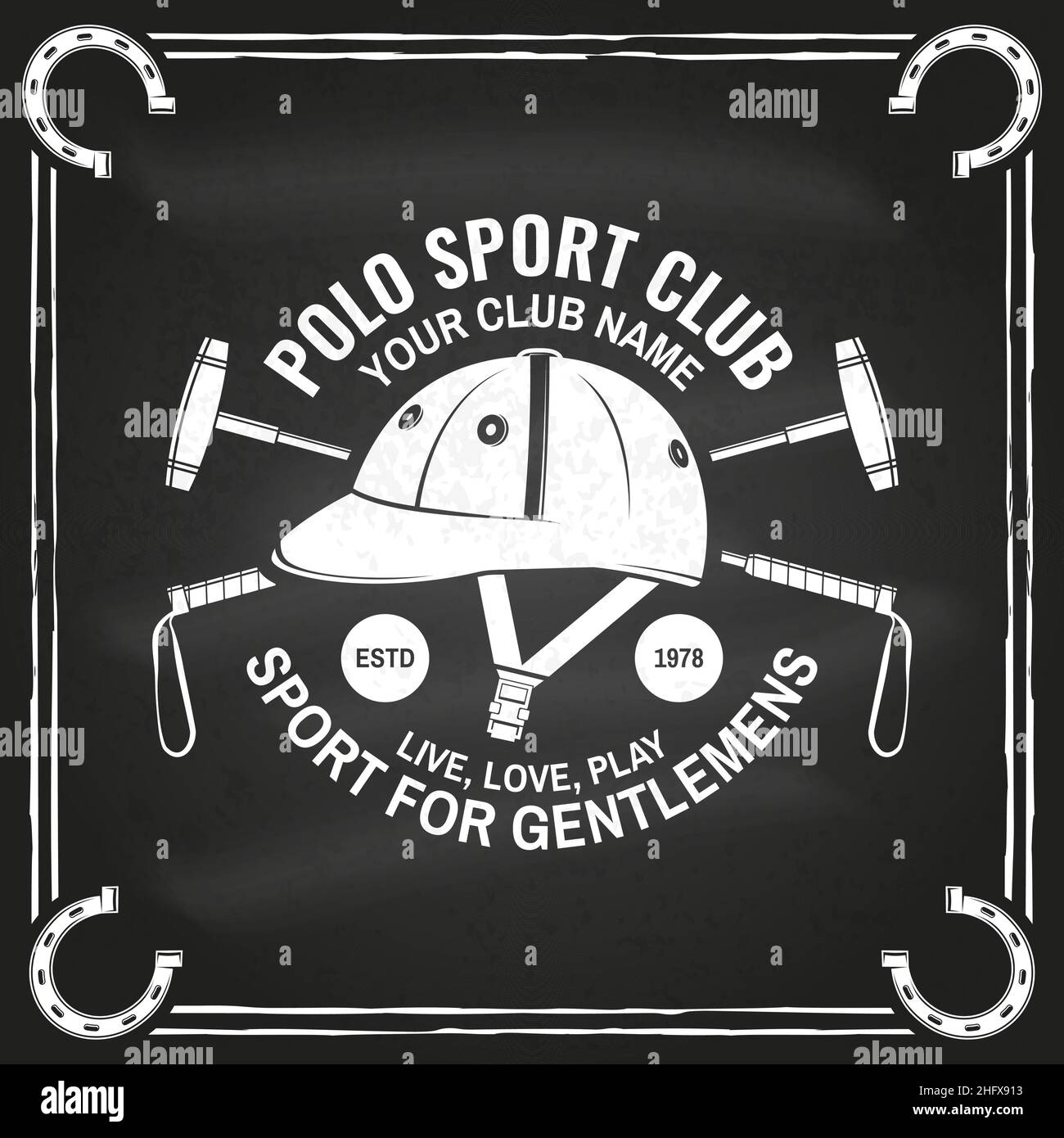 Polo club sport badge, patch, emblem, logo. Vector illustration ...